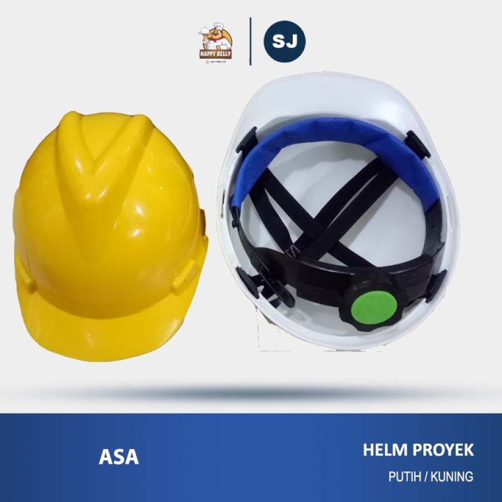 Safety Helmet ALL SIZE / Helm Proyek PUTIH / KUNING BISA PUTAR | Lazada ...