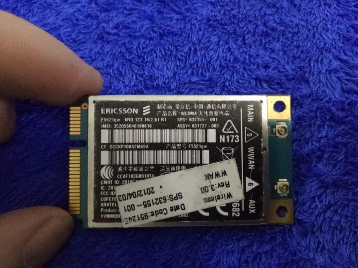 Card WWAN 3G HP hs2340 (model F5521GW) dùng cho laptop HP 2560p, 8460p ...