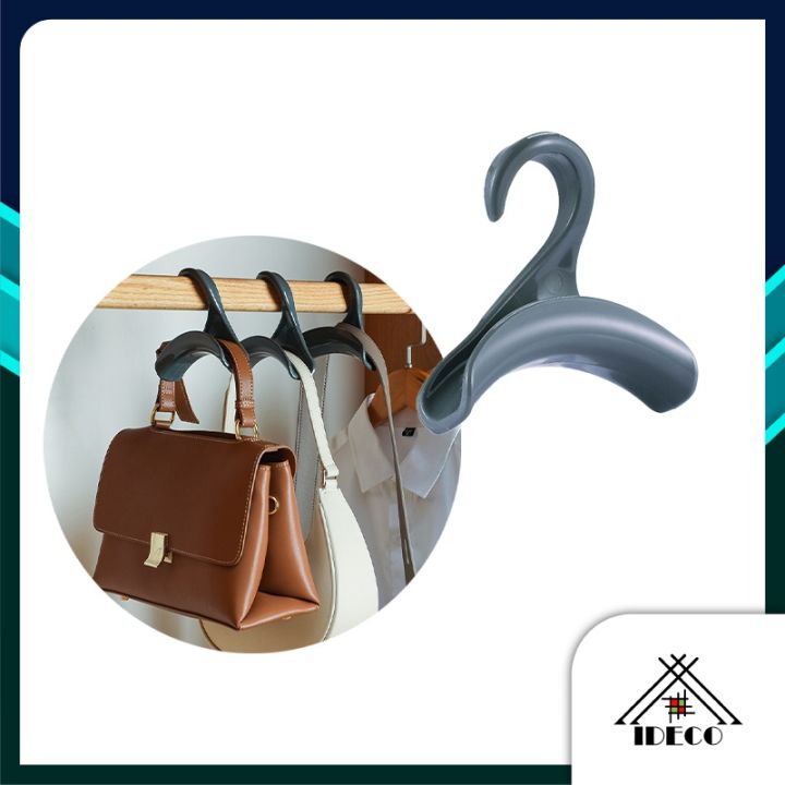 iDECO Wardrobe Purse Hanger Hooks Heavy Duty Closet Handbag Hanger Rack ...