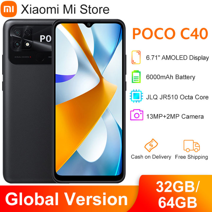 Global Version POCO C40 Smartphone 32GB/64GB Octa Core 6.71" DotDrop ...
