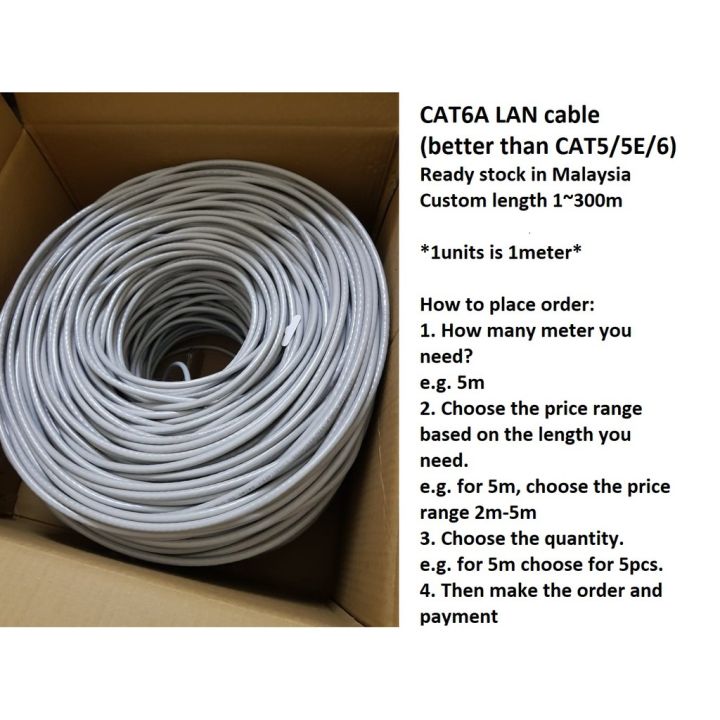 [Custom 1~300m CAT6A] 1Gbps Ethernet RJ45 cat7 Lan Cable Router Network ...