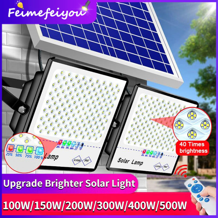 solar outdoor wall light Spotlights solar system full set flood light ...