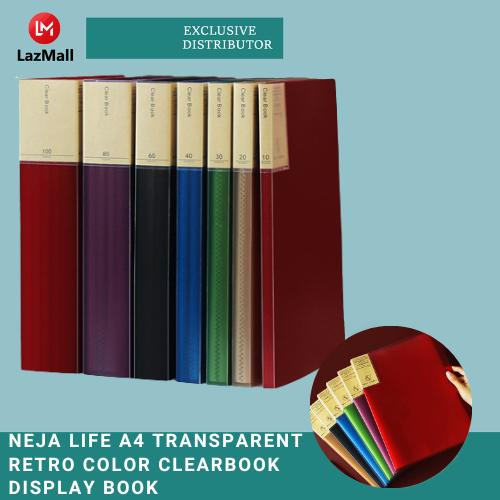 Neja Life A4 Transparent Retro Color Clearbook Display Book | Lazada PH