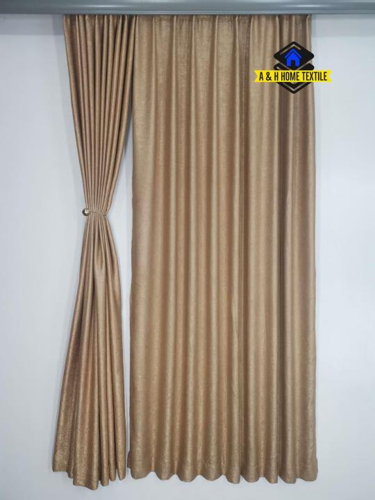 180*250cm Hooks top plain Blackout Curtain for living room A-2063 | Lazada PH