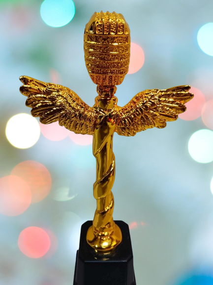 One Piece Trophy GOLD 28CM for Singing Competition (CUSTOMIZE AVAILABLE ...