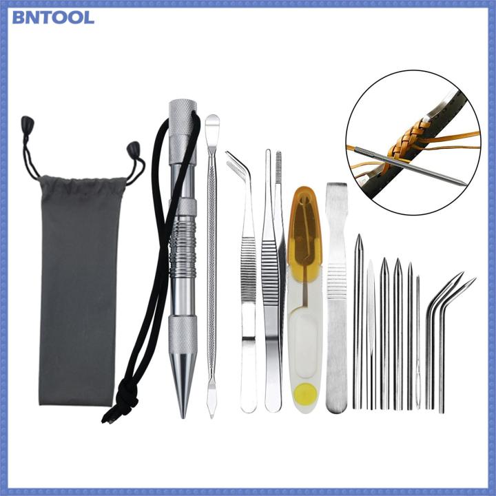 BNTOOL Stainless Steel Paracord Stitching Set Lacing Smoothing Tool for ...