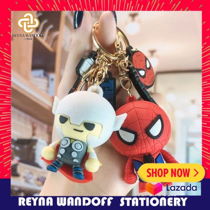 Super Heroes Keychain Bag Keychain Ironman Thor Captain America Marvel ...