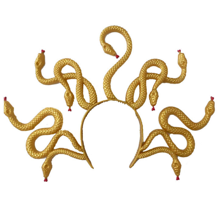 Hot Sale Medusa Diamond Snake Head Headband Greek Mythology Silver ...