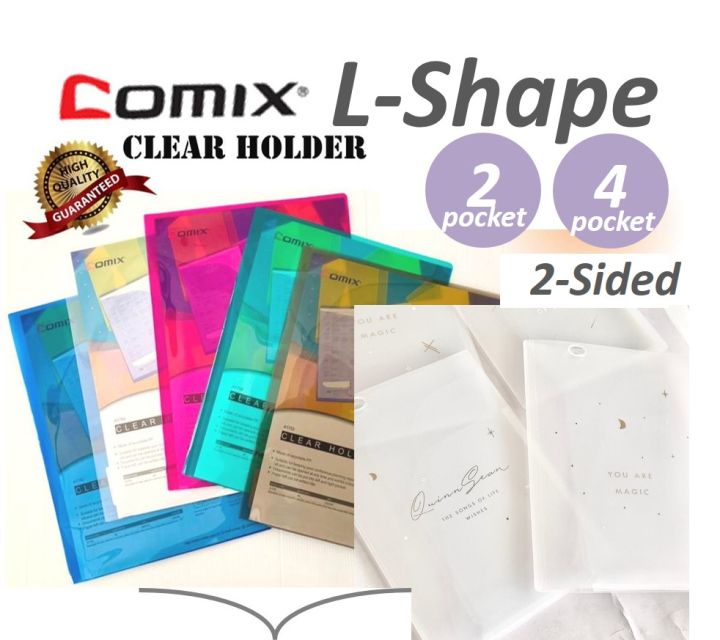 Comix L-shape file/2-4 pocket file/files/student file/A4 file/student ...