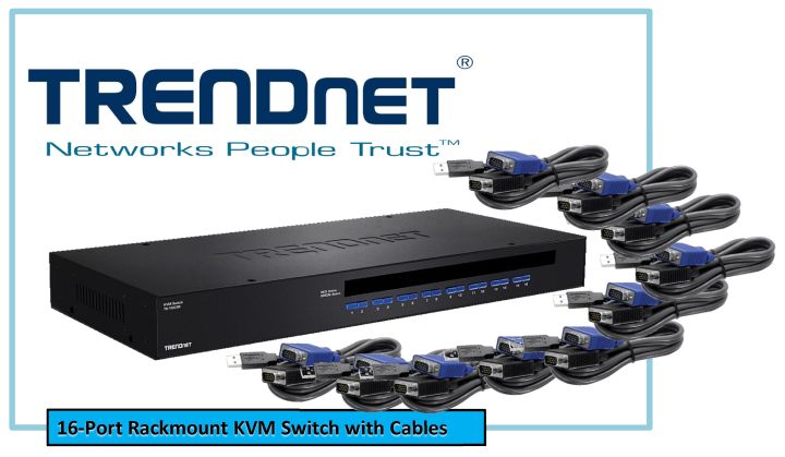 16-Port Rackmount KVM Switch with Cables | Lazada PH