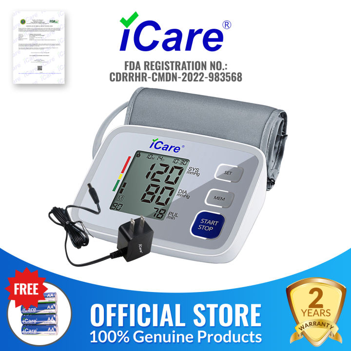 iCare CK803 Adaptor Powered Digital Blood Pressure Monitor with Small ...