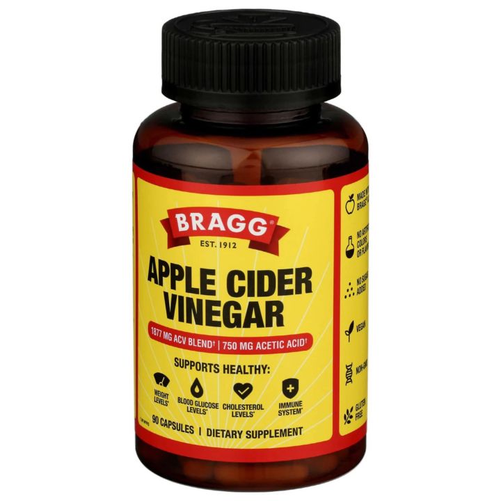 Bragg Apple Cider Vinegar Capsules ACV Supplement | Lazada Singapore