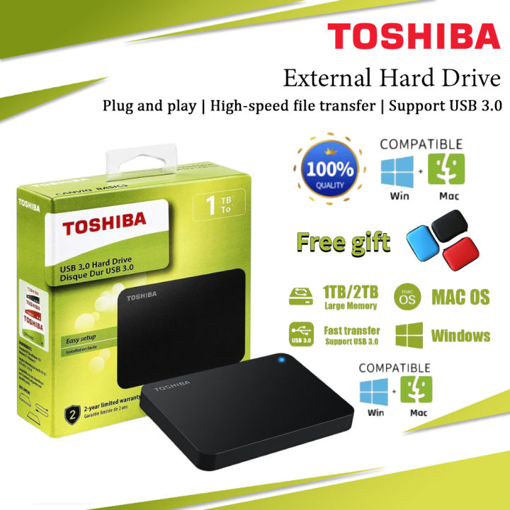 Toshiba External Hard Drive Backup Slim USB 3.0 Portable HDD External Hard Drive (1TB/2TB) 3 ...