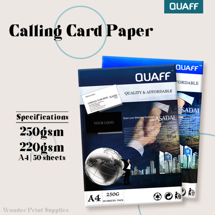 WPS - A4 Size QUAFF Double-sided Matte Calling Card Paper / Card stock ...