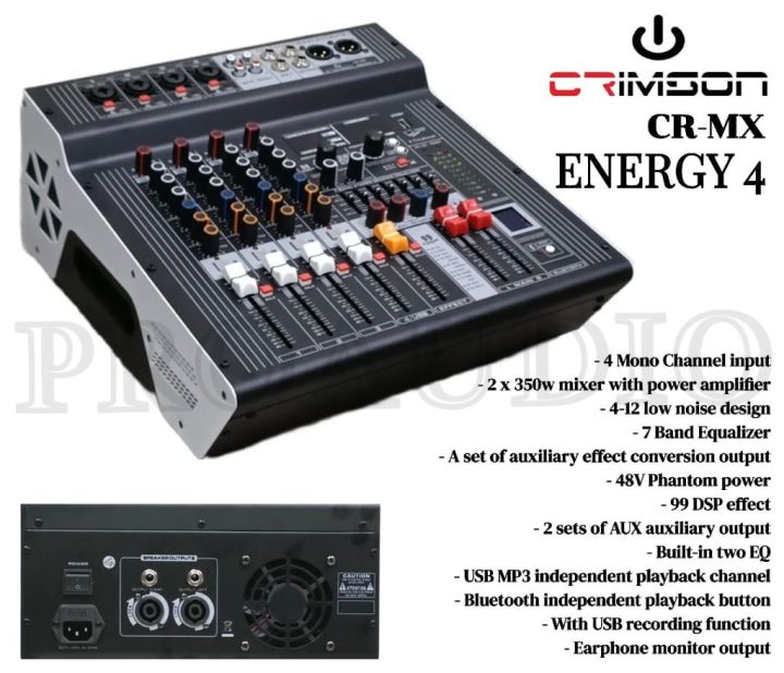 Power Mixer Crimson 4 Channel MX Energy 4 / Energy4 Original 700 Watt | Lazada Indonesia