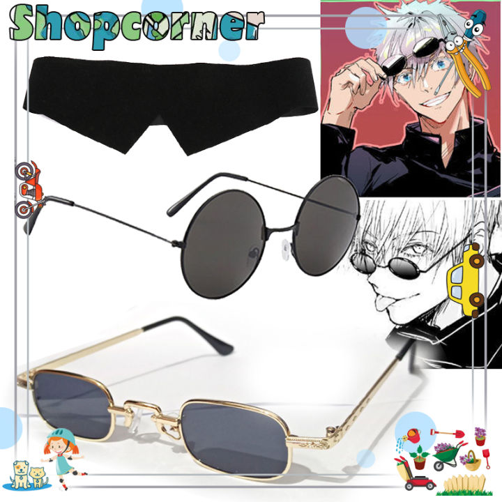 Kacamata Gojo Satoru Jujutsu Kaisen Tutup Mata Gojo Satoru Cosplay ...