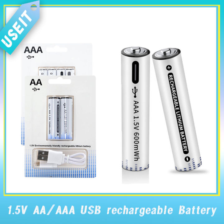 1.5V AA/AAA USB rechargeable lithium battery fast charging adapter ...