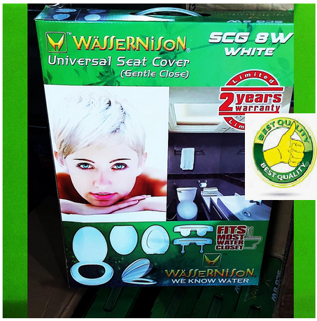 Wassernison Universal Seat Cover Gentle Close White Self Close SCG8W ...