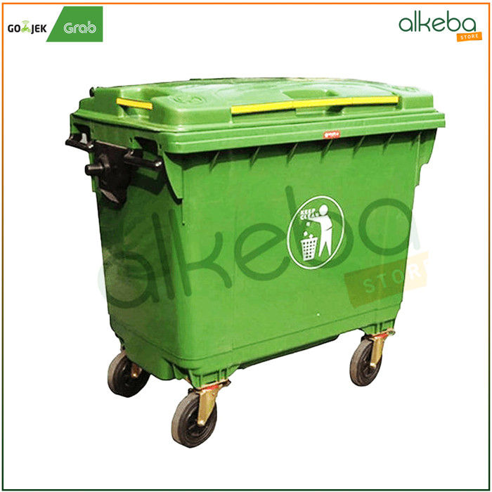 Dust Bin 660 Liter / Bak sampah Besar garbin gerobak dorong outdoor ...
