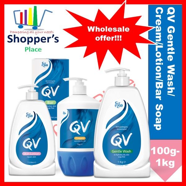 【QV】FOR SENSITIVE SKIN★QV Gentle Wash/Skin Lotion/Cream[1 litre/500ml ...
