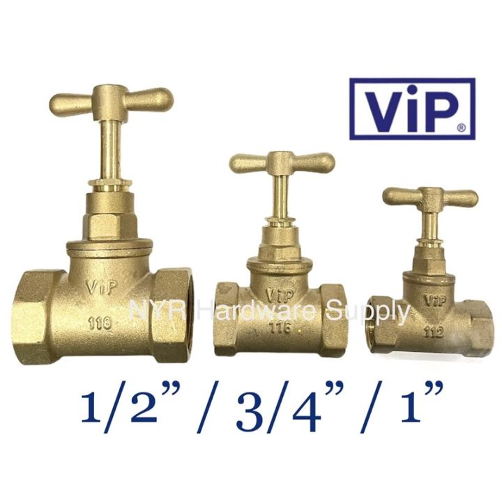 VIP Brass Stopcock 1/2” / 3/4” / 1” / 15mm 20mm 25mm VIP Brass Valve ...