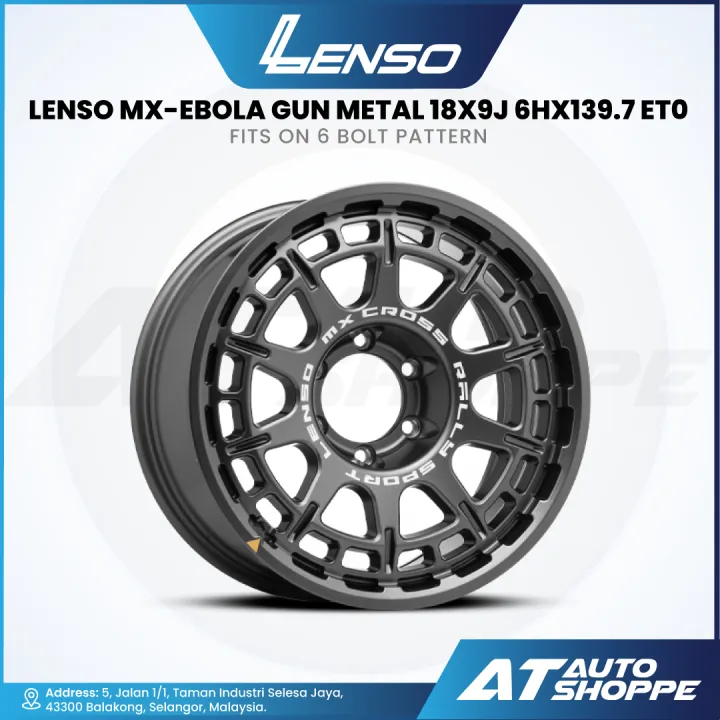 Lenso MX-Ebola - Gun Metal 18x9J ET0 6x139.7 (1 Piece) Wheels Sportrims ...