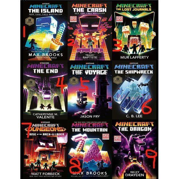 MC my worLd officiaL noVeLS MinecrafT nine VoLumeS of The ISLand ...