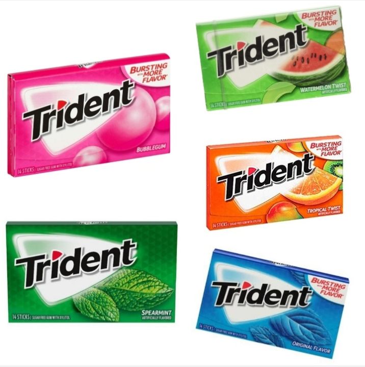 Trident Sugar free Bubble Gum with Xylitol 12 sticks | Lazada PH