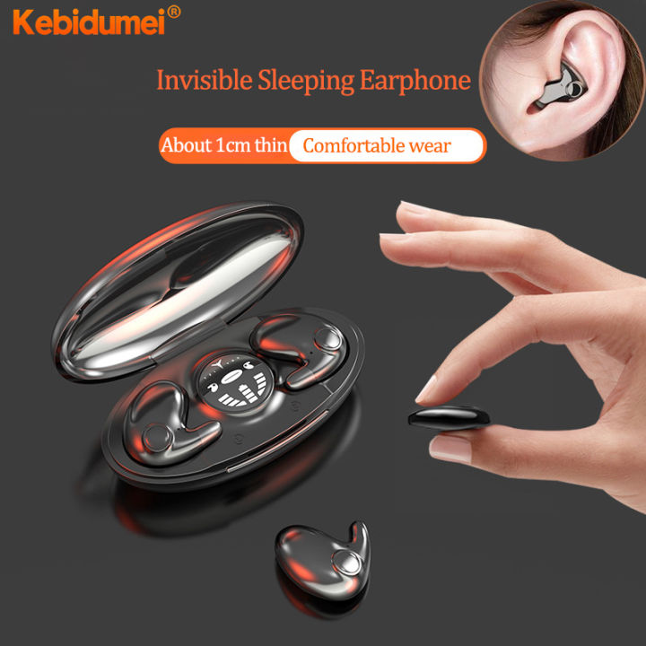 Kebidumei Wireless Bluetooth 5.3 Headset Invisible Sleep Earphones ...