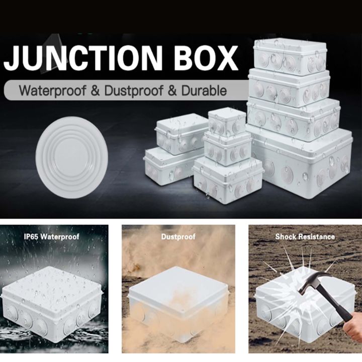 IP65 Waterproof Outdoor Electrical CCTV Enclosure Square Junction Box ...