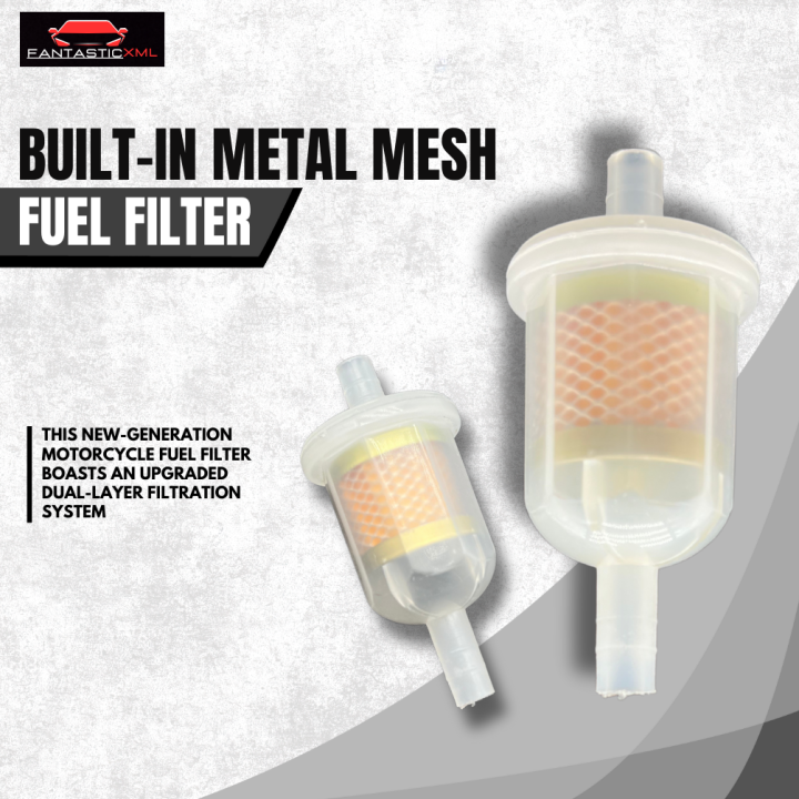 MG High-Performance Motorcycle Gas Fuel Filter with Built-in Metal Mesh ...