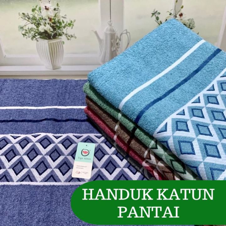 HANDUK MANDI KATUN PANTAI MOTIF DEWASA UKURAN 80X160 | Lazada Indonesia
