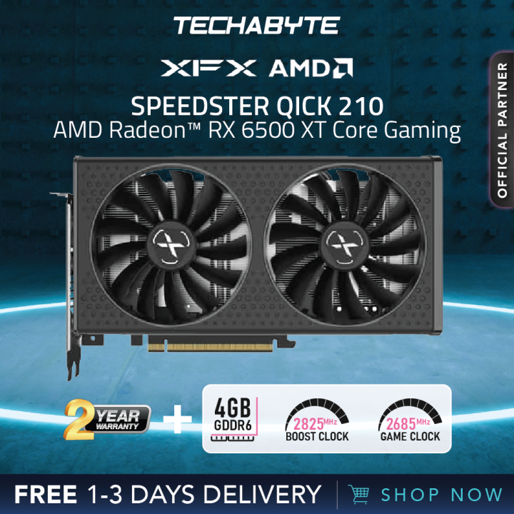 100% Real delivery XFX Speedster SWFT 210 RX 7600 / QICK210 RX6500XT ...