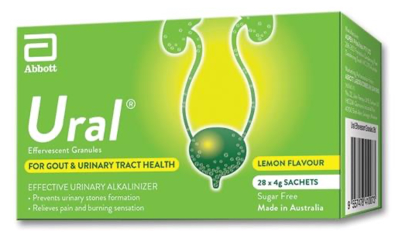 ABBOTT Ural Effervescent Granules 4g Sachet – 28 Sachets / Box – Lemon ...