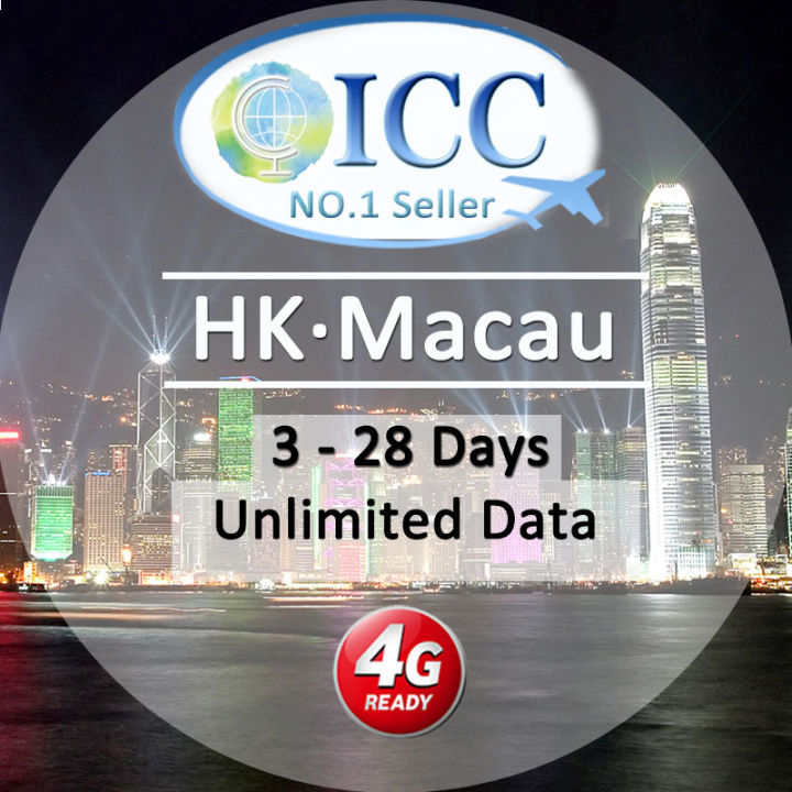 ICC HK & Macau 2-28 Days Unlimited Data SIM Card (Can top up and reuse ...