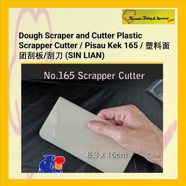 Dough Scraper and Cutter Plastic Scrapper Cutter / Pisau Kek 165 ...