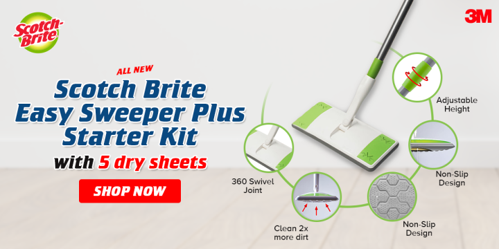 3M™ Scotch-Brite® Easy Sweeper Plus+ Wet Refill 8 sheets/pack - Mop ...