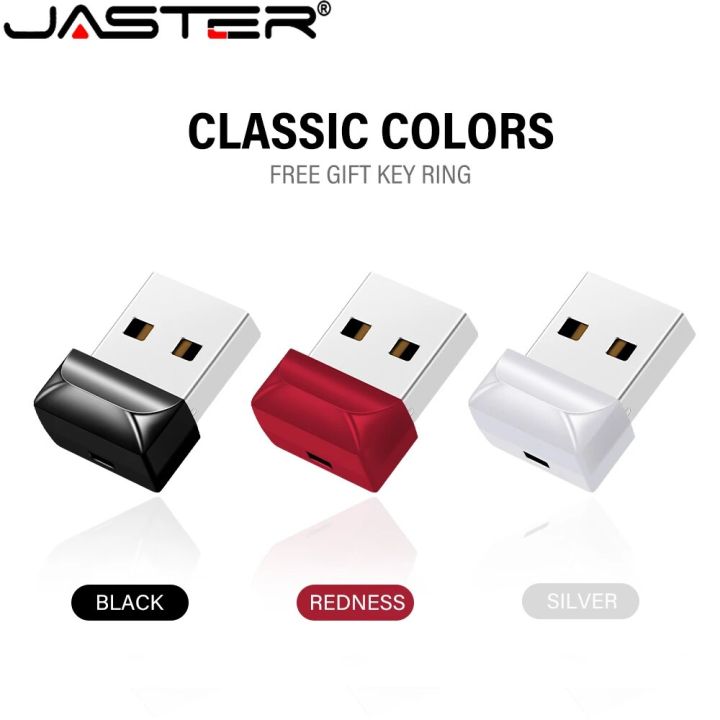 JASTER Super Mini USB Flash Drive 128GB Free Key Chain Memory Stick ...