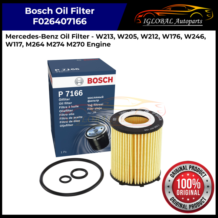 Bosch Oil Filter P7166 - Mercedes-Benz W213, W205, W212, W176, W246 ...