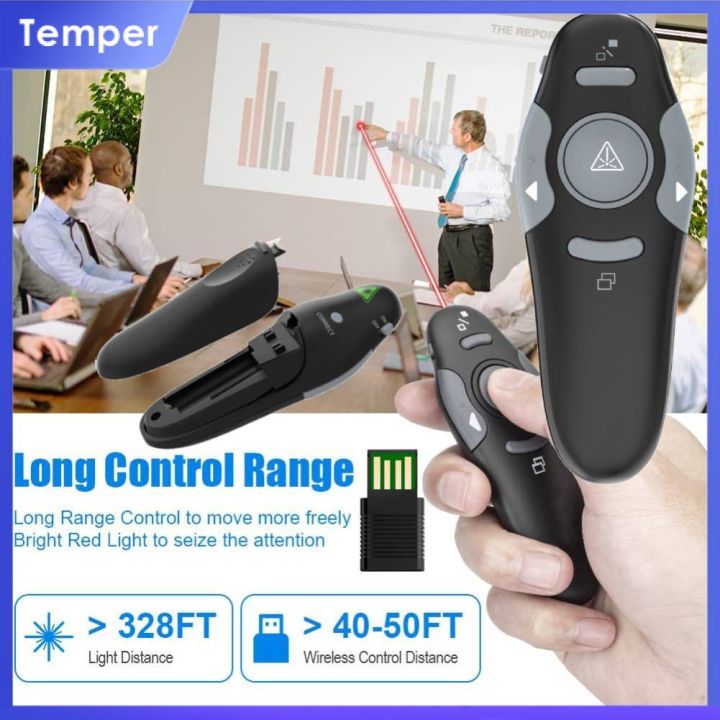 temper USB Wireless 2.4GHz Presentation Slide Presenter Laser Pointer ...