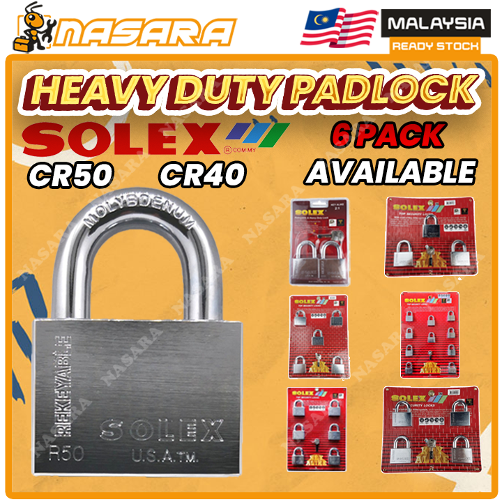 Nasara Heavy Duty & Rekeyable Solex CR40MM CR50MM Key Alike System ...