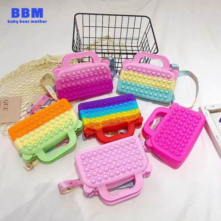 Pop It Bag for Girls Crossbody Sling Bags Fidget Toys Handbag Push ...