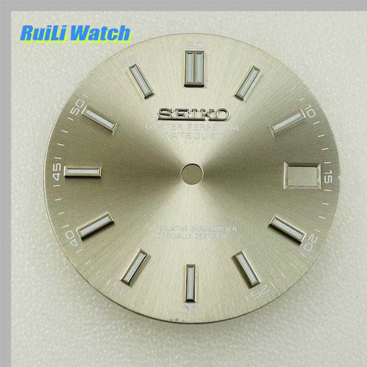 Datejust NH35 Dial Diameter 28.5mm Blue Green Luminous Mechanical Watch ...