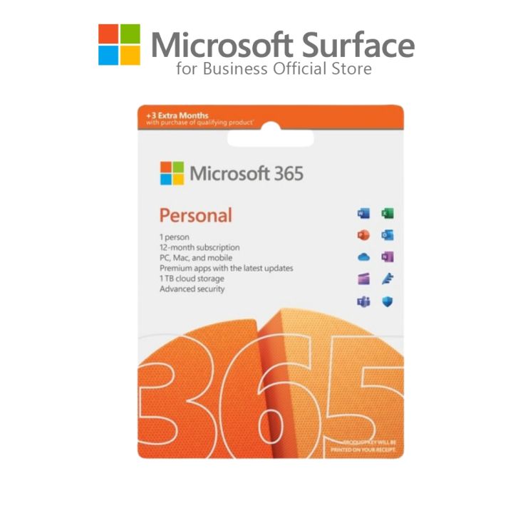 Microsoft QQ2-01896 M365 Personal Eng Subscr 1YR APAC EM Emerging Mark ...