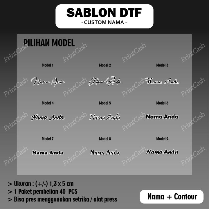 SABLON NAMA PAKAIAN A4 ISI 40 PCS / SABLON PENANDA PAKAIAN / SABLON ...