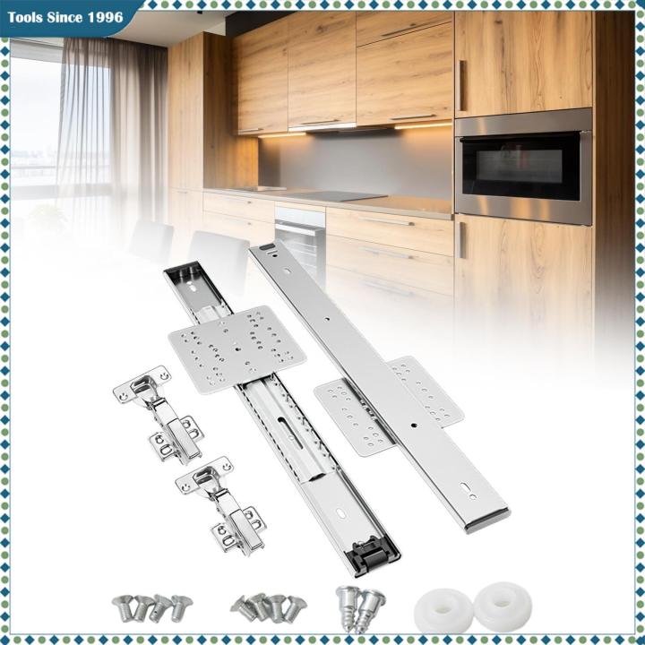 Loviver Hidden Flip up Cabinets Door Slide Rails Sliders Pocket Doors ...