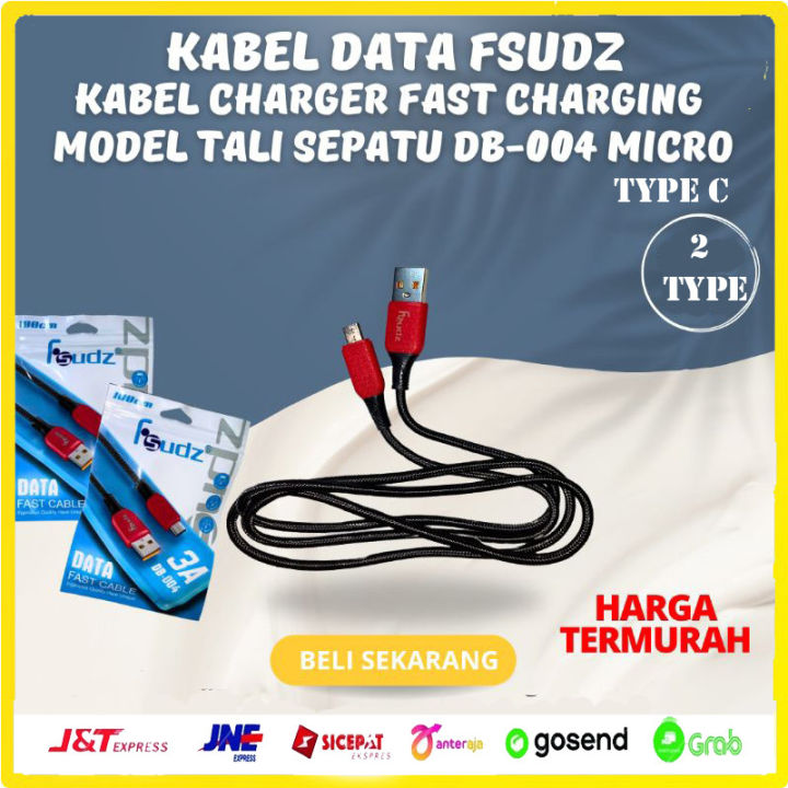 Kabel Data Fsudz Kabel Charger Fast Charging model tali sepatu DB-004 ...