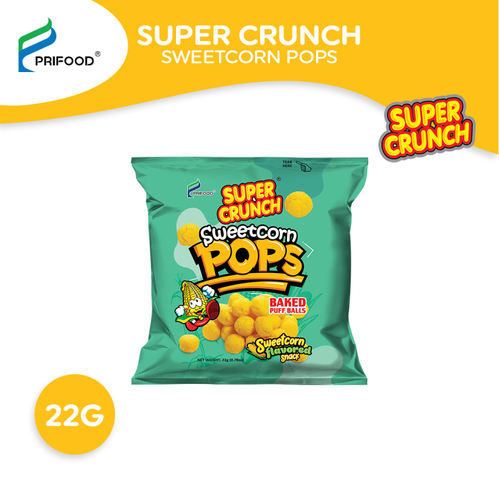 Super Crunch Sweetcorn Pops 22g | Lazada PH