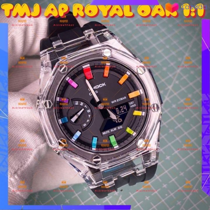 🔥Viral TMJ AP Royal Oak Gm Ga 2100 Premium AutoLight CasiOak Copy Ori 1:1 Jam Tangan Tangan ...
