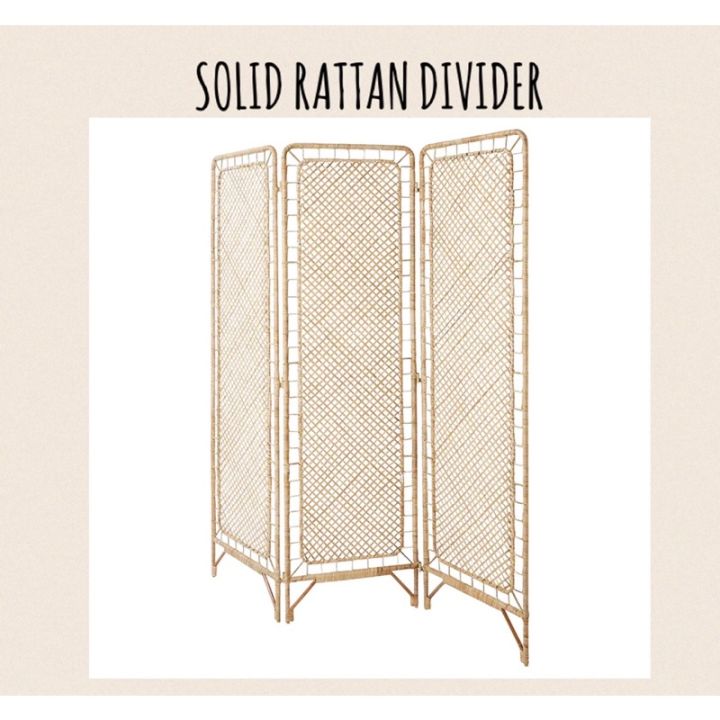 TOLKNING SOLID RATTAN Partition Room Divider Pembahagi Ruang | Lazada